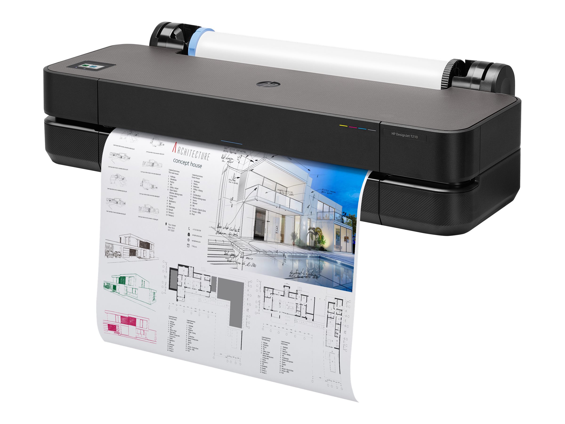 HP DesignJet T210 24″ impresora de gran formato color chorro de tinta ...